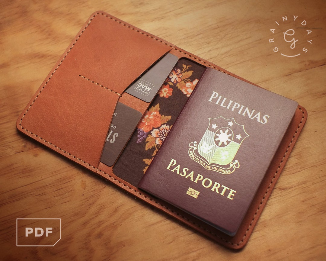 Leather Passport Wallet With Fabric Lining [PDF Pattern] - Etsy