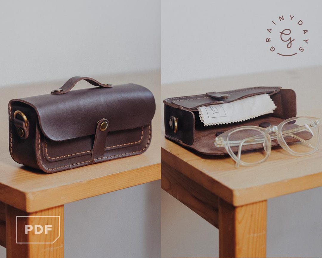 Satchel-inspired Leather Sunglasses Case [PDF Pattern] - Etsy