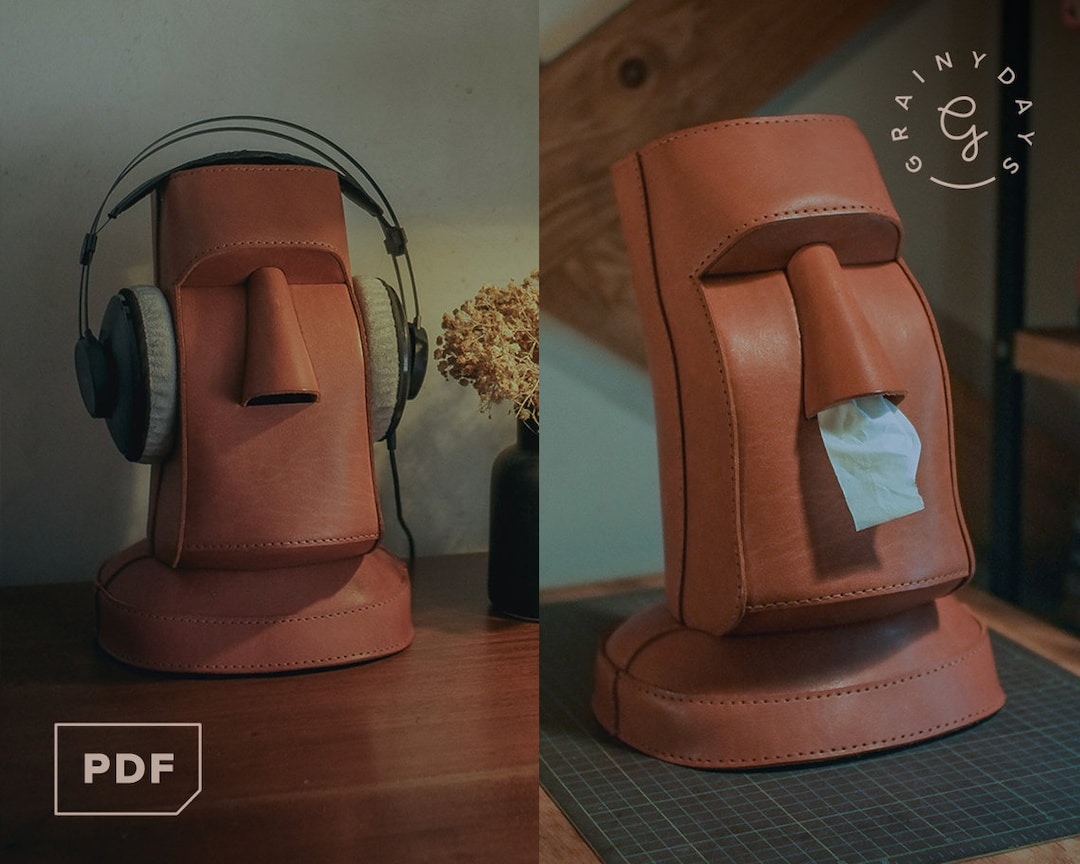 Moai / Easter Island Headphone Stand and Tissue Holder [PDF Pattern] - Etsy