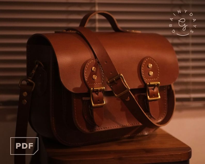 12-inch Leather Satchel Bag [PDF Pattern] - Etsy