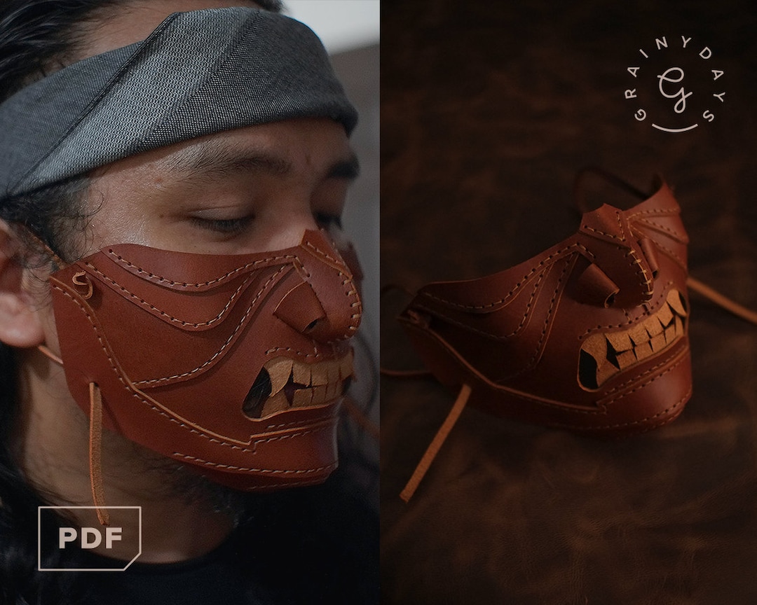 Oni / Hannya Leather Mask [PDF Pattern] - Etsy