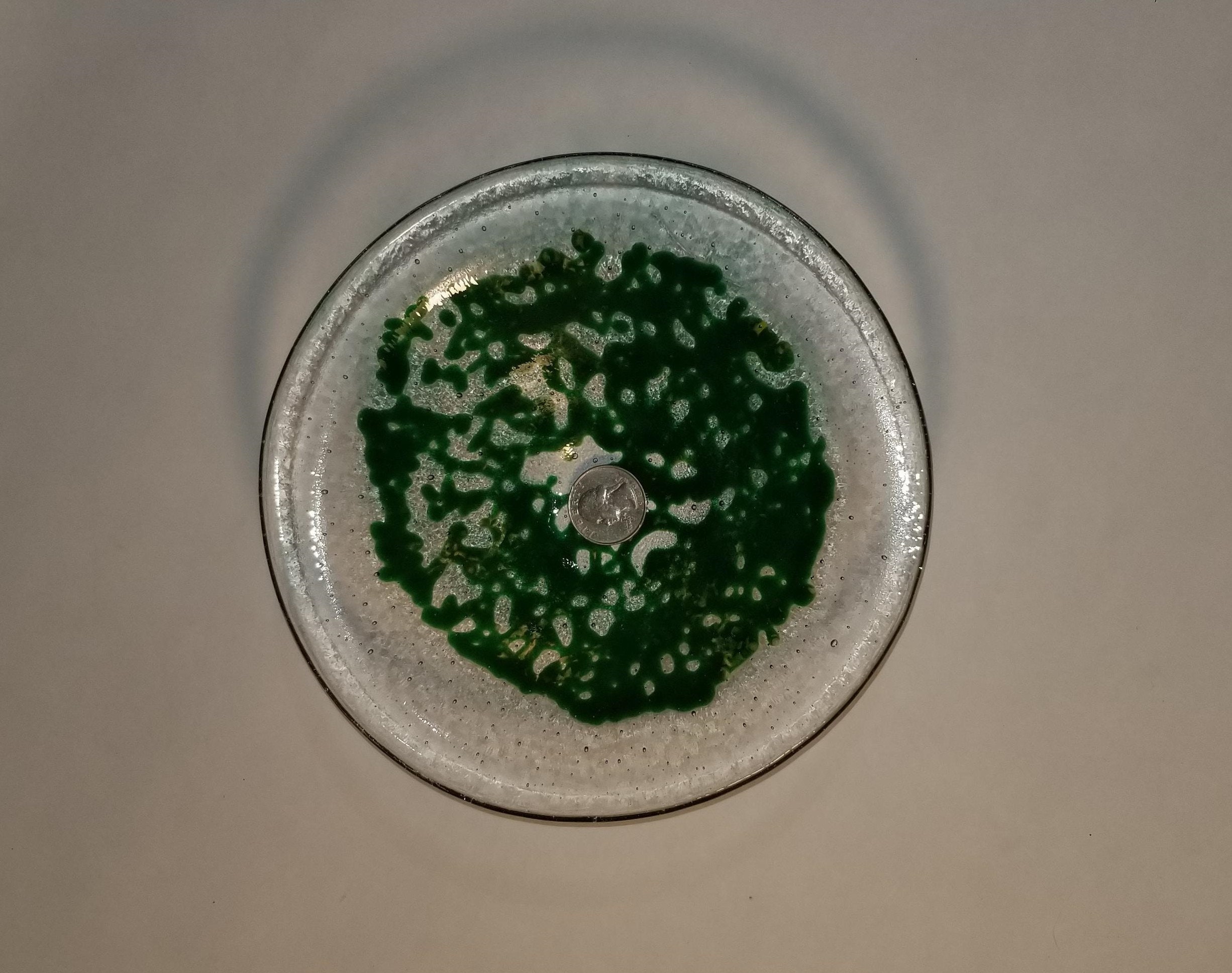 Fused Glass Green Frit Bowl - Etsy