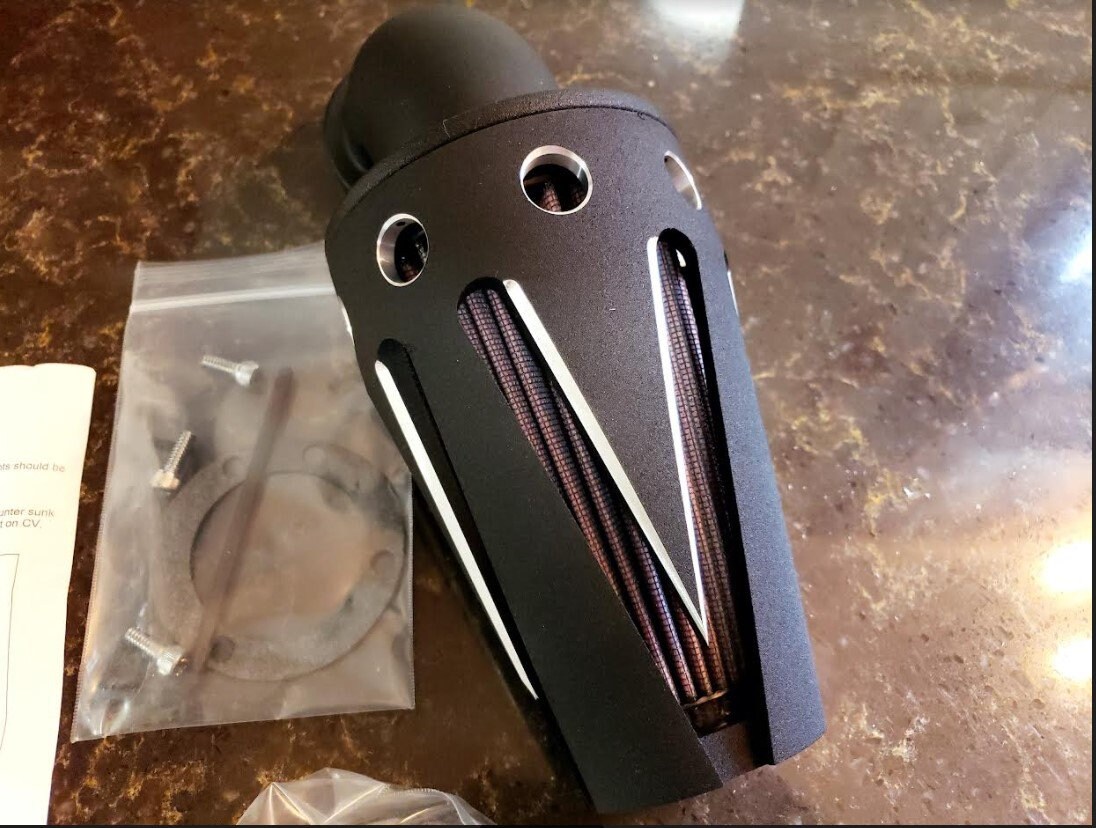 Harley Blacked Out Velocity Stack Kit Made in the USA D&M Customs ...