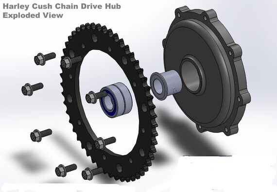 Chain Conversion Kit Harley Motorcycles 2009 Cush Drive | Etsy