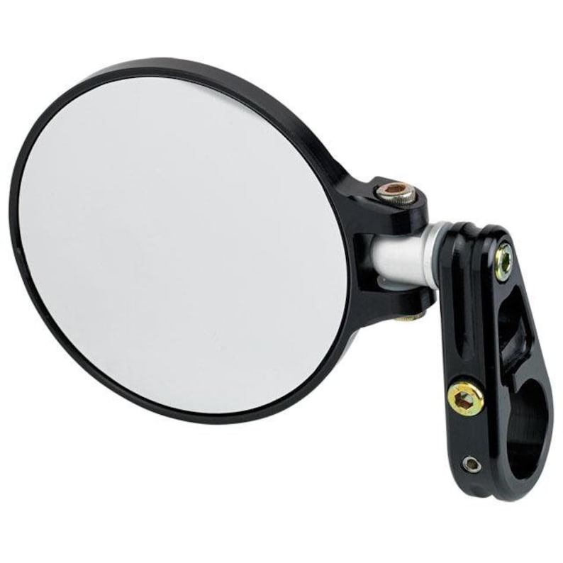 Motorcycle Bar End Round Mirrors 3.25 Round Silver or Black USA MADE ...