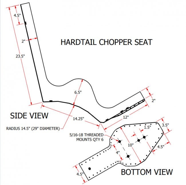 King & Queen Motorcycle Chopper Seat Highest Quality in Stock USA MADE ...