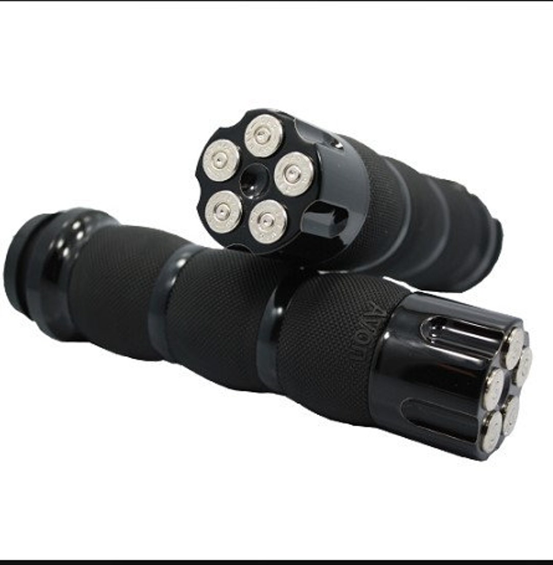 Air Cushion Anodized Bullet Grips , Made in the USA Harley & Customs ...