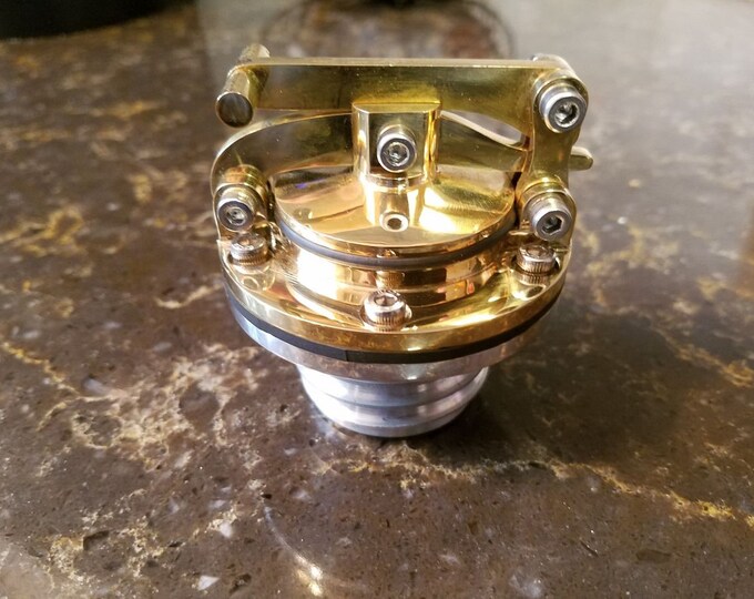 Thread in Brass Gas Cap for Hot Rods or Custom Built Motorcycles Solid ...