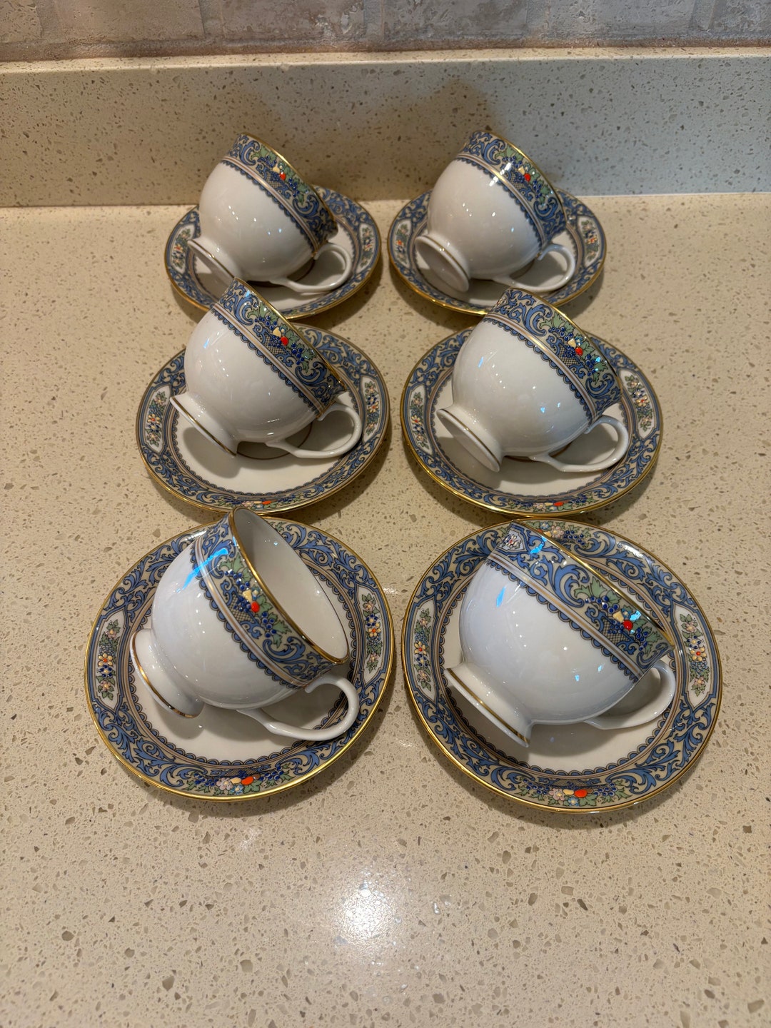 Lenox Autumn Pattern Cups and Saucers Sold in Sets of 2 - Etsy