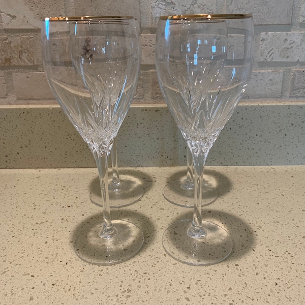 Lenox Crystal Platinum Firelight Water Goblets - Etsy