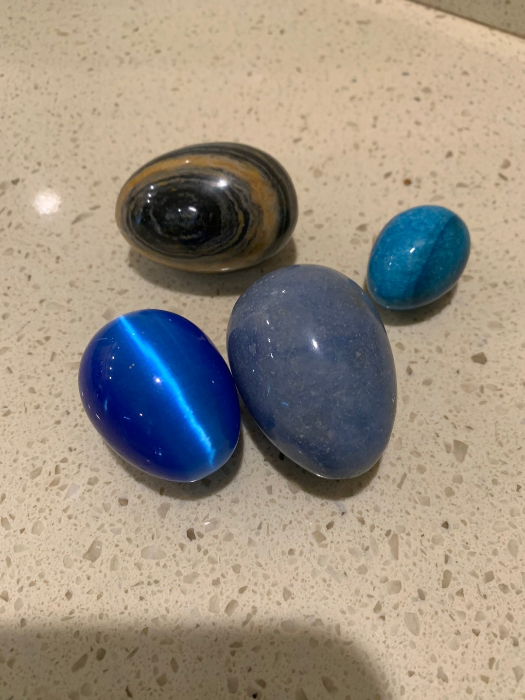 4 All Natural Stone Eggs - Etsy