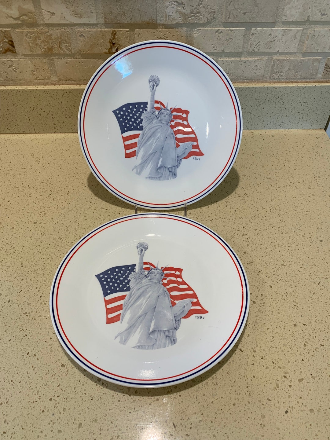 Rare Corelle by Corningware 1991 Statue of Liberty 10 1/4" Dinner ...