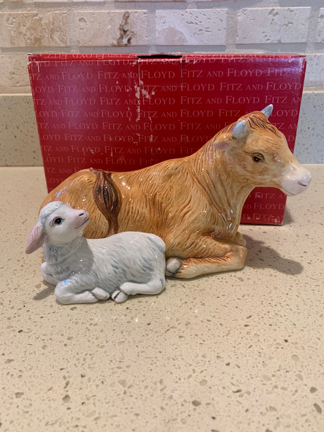 Fitz and Floyd Classics Nativity Oxen & Lamb Figurine in Box - Etsy