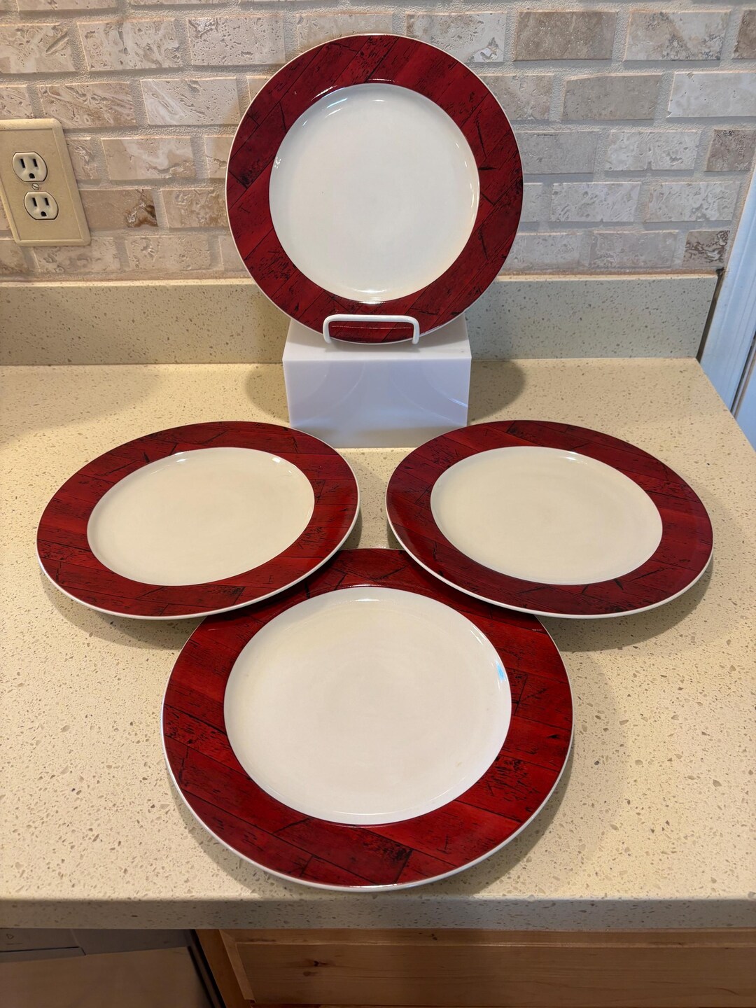 Warren Kimble "barns" Dinner Plates by Sakura From 1998 Set of 4 - Etsy