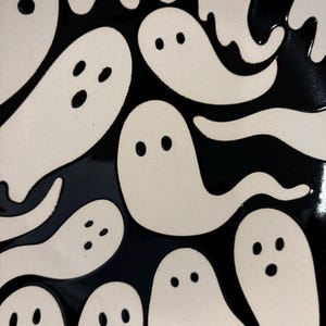Elum Home Halloween WHITE GHOST Appetizer/ Salad Plate Set of 4 - NEW ...