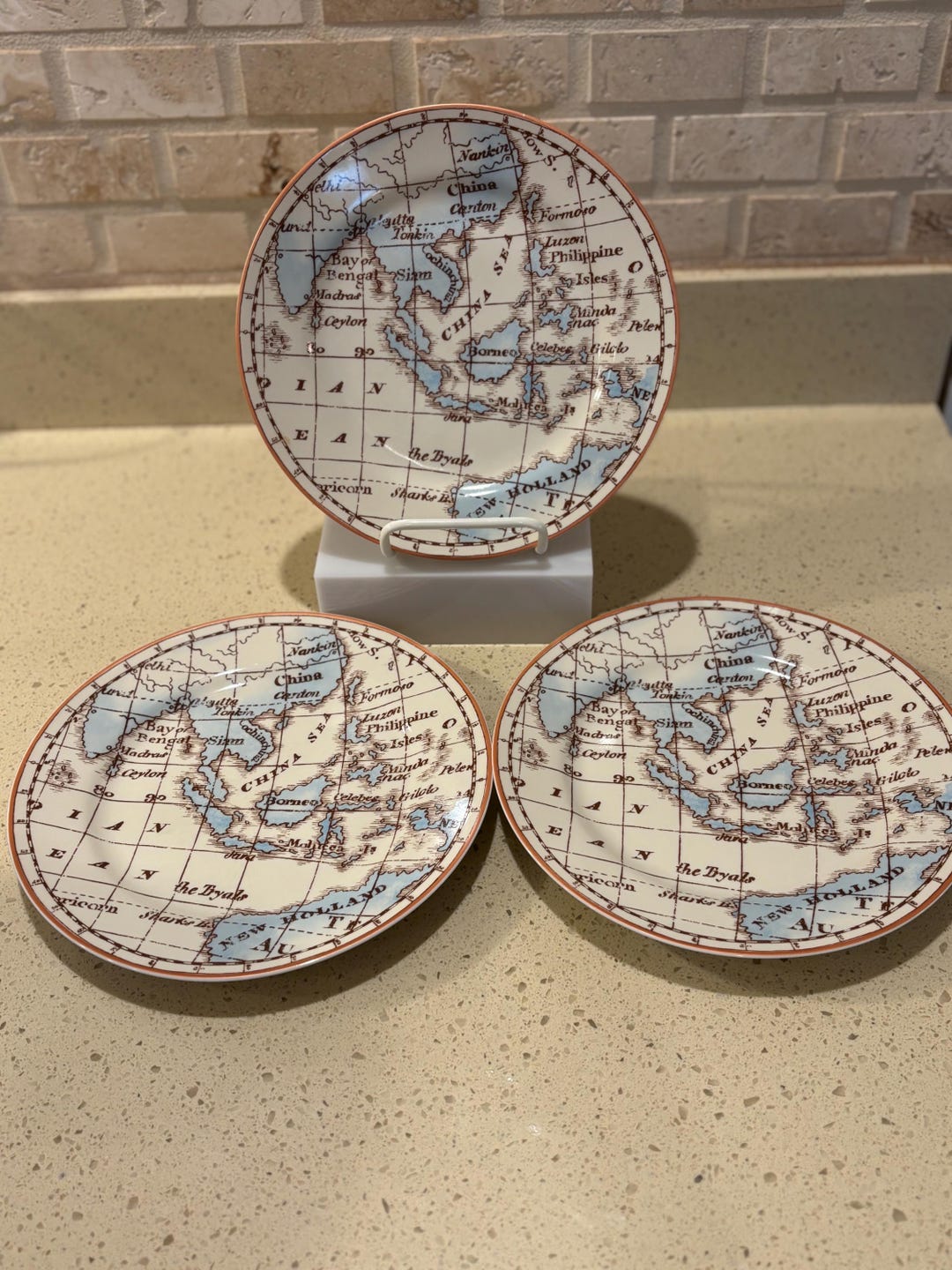 Haswell Map by Ralph Lauren Salad Plates Set of 3 - Etsy