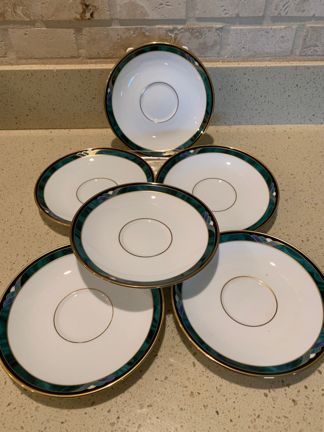 Lenox Kelly DEBUT Bone China Set of 6 Saucers Only No Cups - Etsy