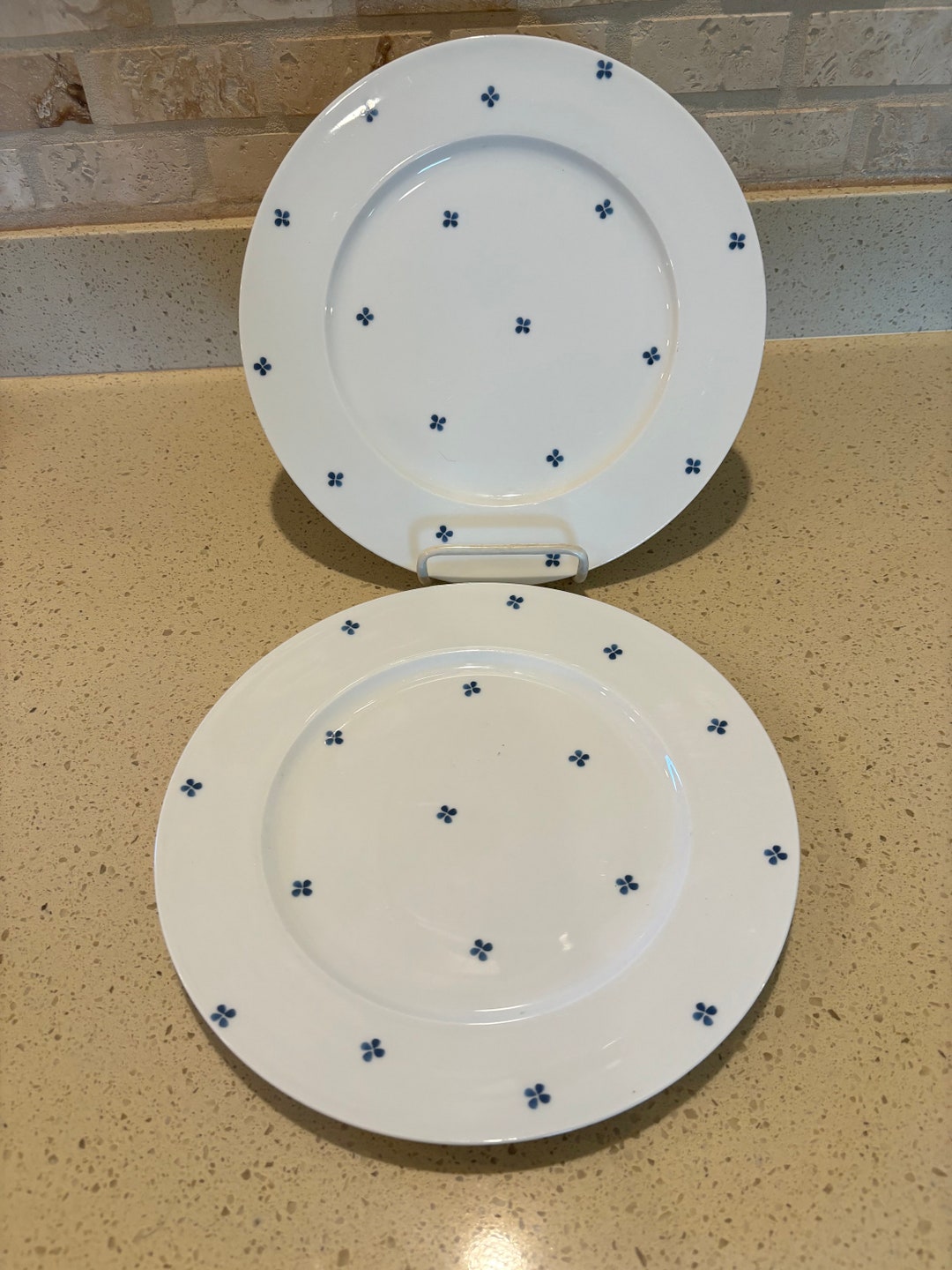 Spode Home Portmeirion BLUE INDIGO Dinner Plates - Blue & White Set of ...
