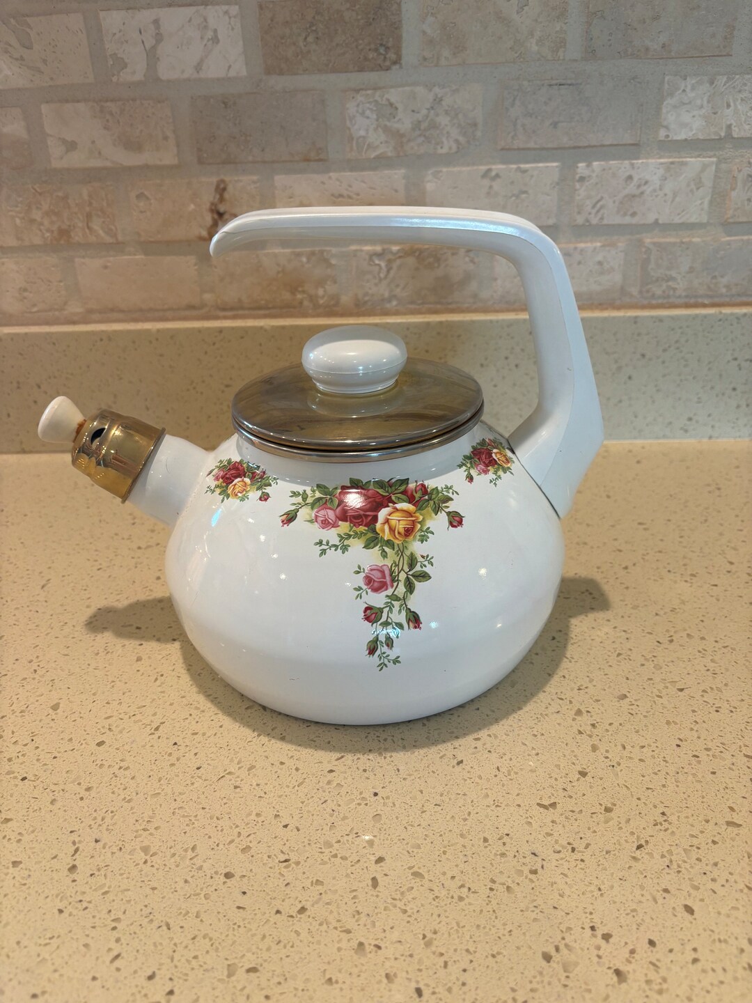 Royal Albert Old Country Roses Metal Whistler Tea Kettle - Etsy