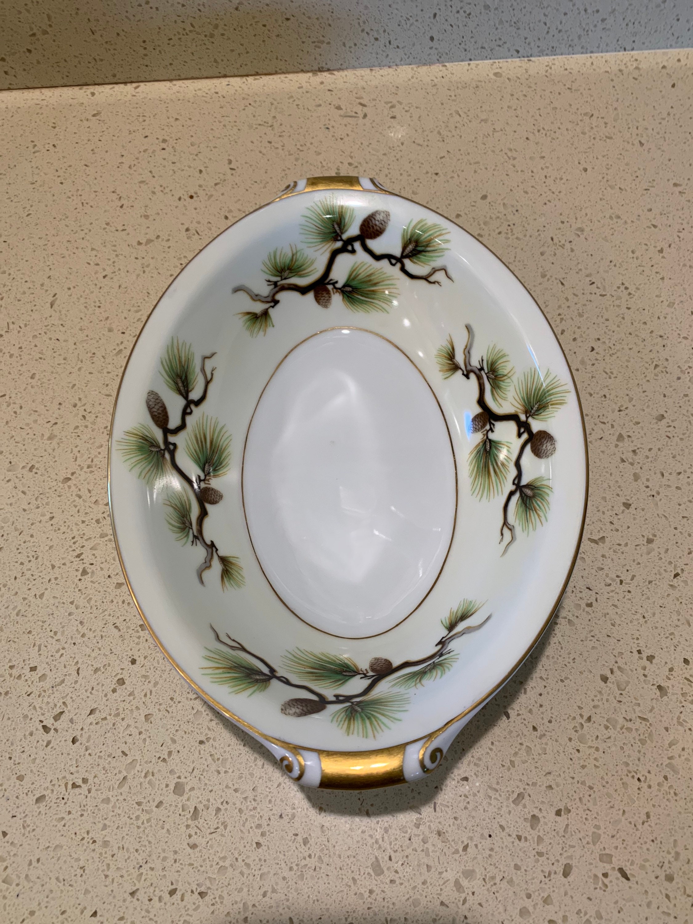 NARUMI Fine China Japan SHASTA PINE Pattern Oval Serving Bowl - Etsy