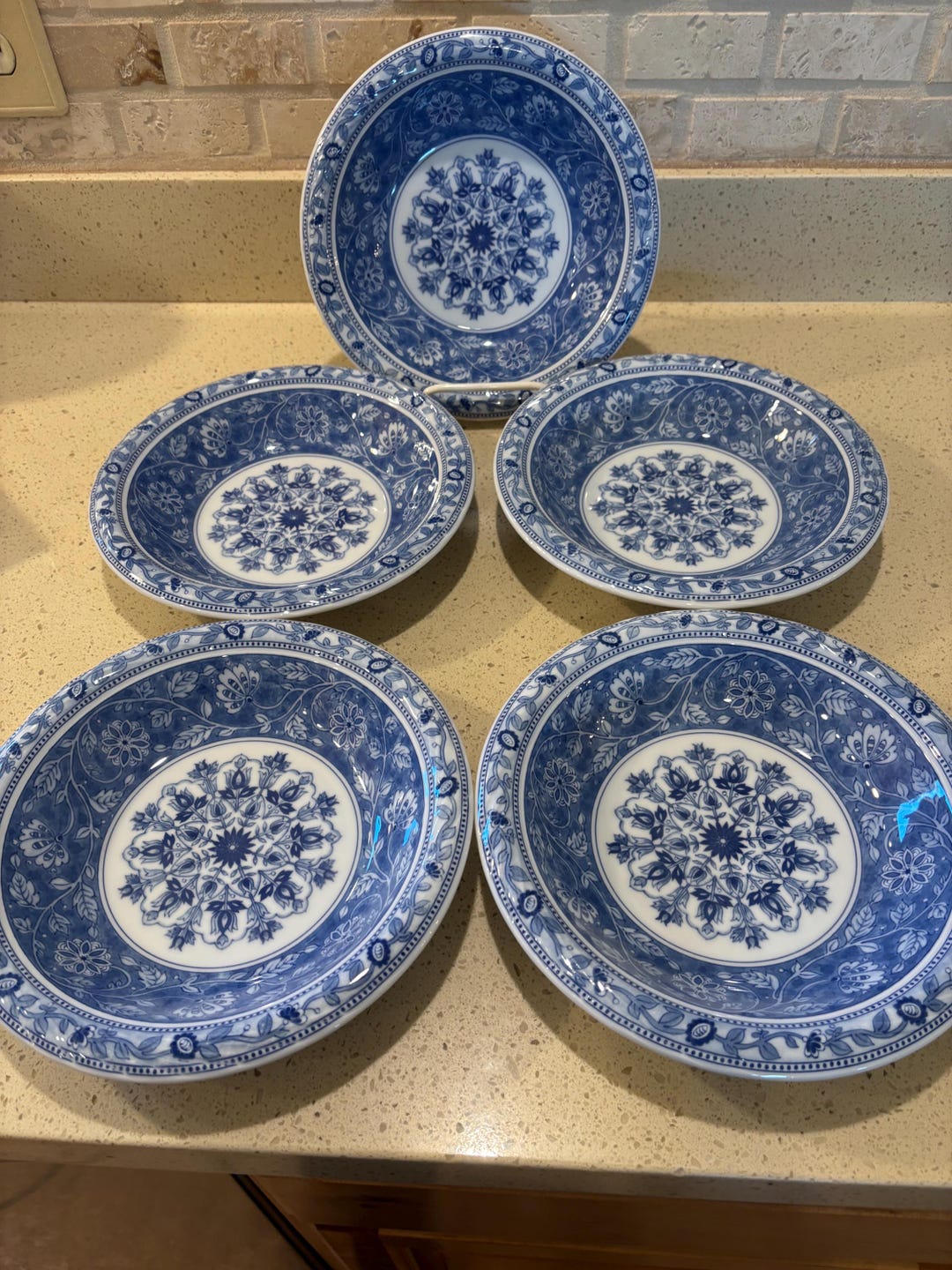 Blue & White Trevi Bowl Sanyo Japan, Gorgeous Chinoiserie Pattern ...