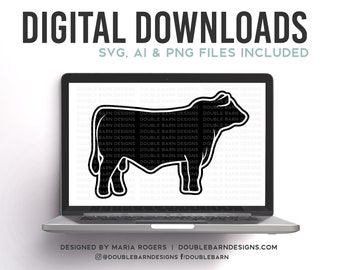 Bull Decals Stickers OS 155 2 Decal Set Angus Hereford Cattle Cow - Etsy