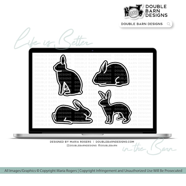 Rabbit Graphic - Etsy