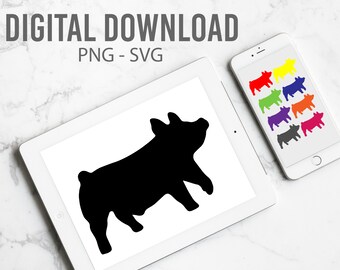 Show pig decal | Etsy
