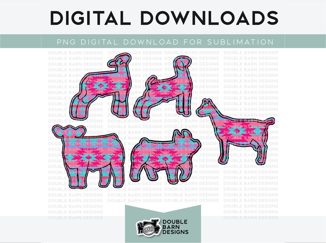 Aztec Show Animals PNG File: Livestock Sublimation (digital Download ...