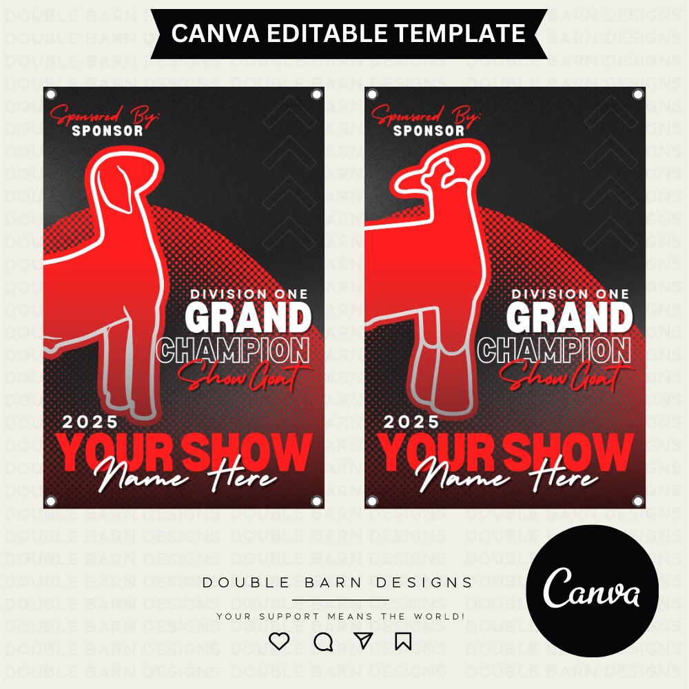 Stock Show Banner Template: Editable Livestock Design (canva) - Etsy