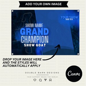 Stock Showmen Gift Banner Canva Template | Steer, Pig, Lamb, Goat ...