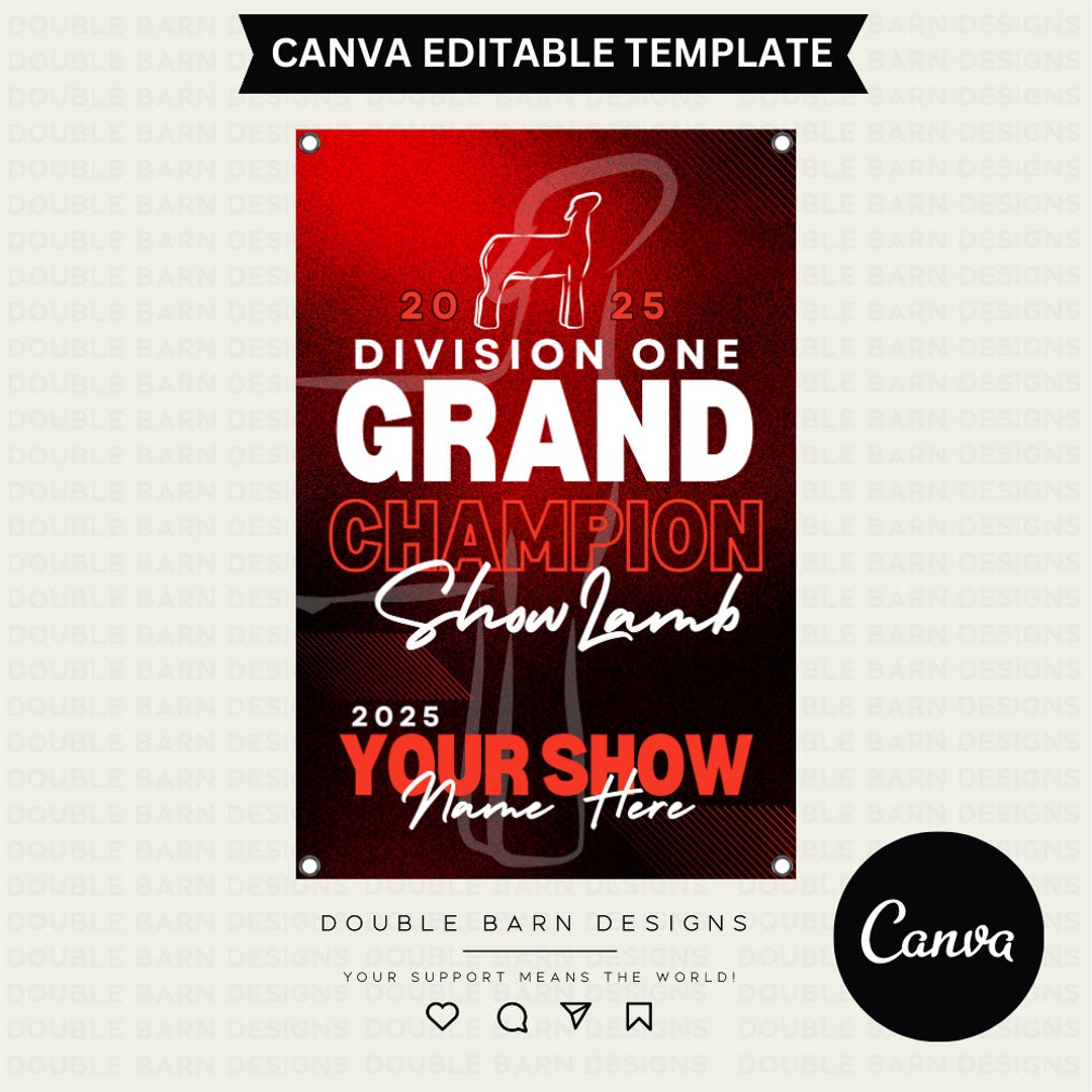 Stock Show Banner Canva Template: Editable Livestock Design (3x2') - Etsy