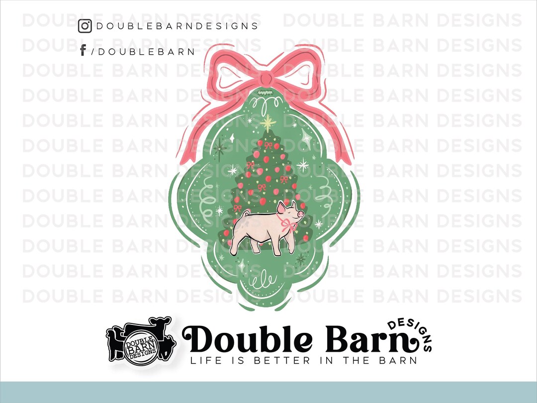 Christmas Ornament Show Pig Design - PNG Files Included - Etsy