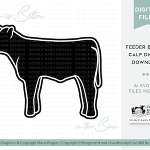 Bucket Calf Feeder Calf Design Digital Download | SVG AI PNG - Etsy