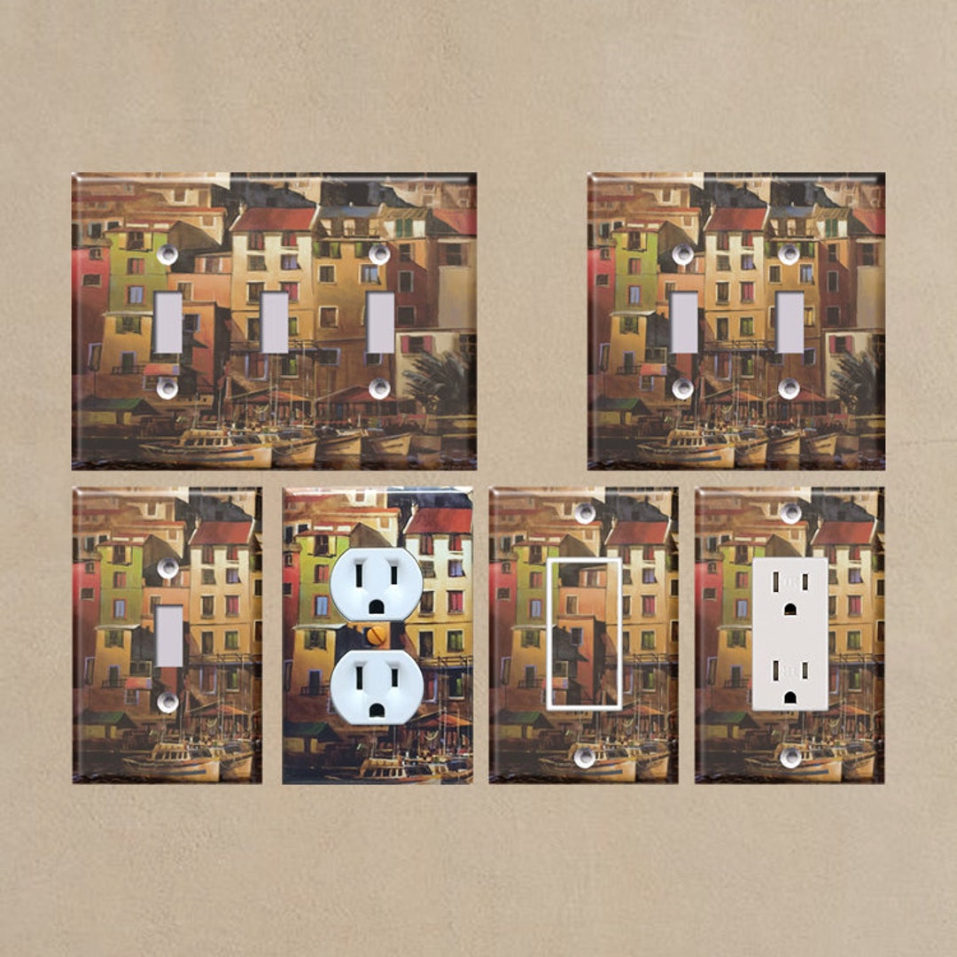 Mediterranean Village Light Switch Plate Covers Home Decor - Etsy