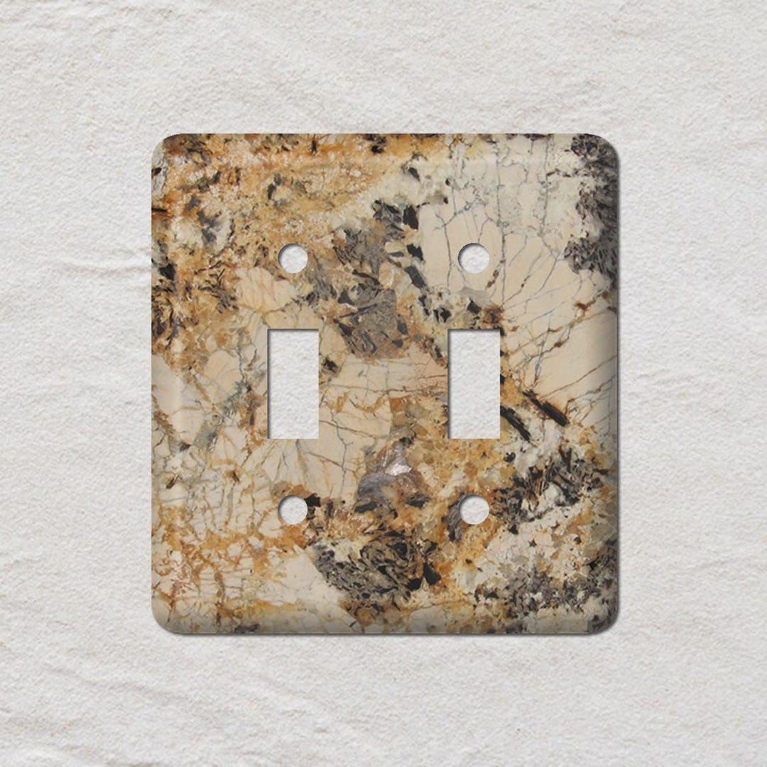 Faux Granite Pattern Metal Light Switch Cover, Oversized Wall Plates ...