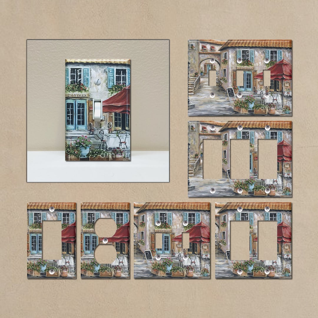 Tuscan Cafe 1 Light Switch Covers, Wall Plate Covers, Light Switch ...