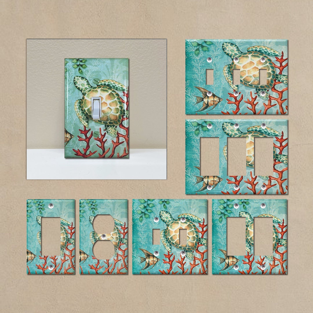 Sea Turtle 1 Light Switch Covers, Wall Plate Covers, Light Switch ...