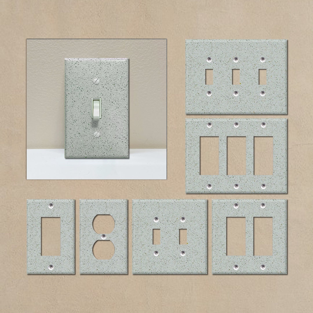 Faux Quartz Pattern 5 Light Switch Covers, Wall Plate Covers, Light ...