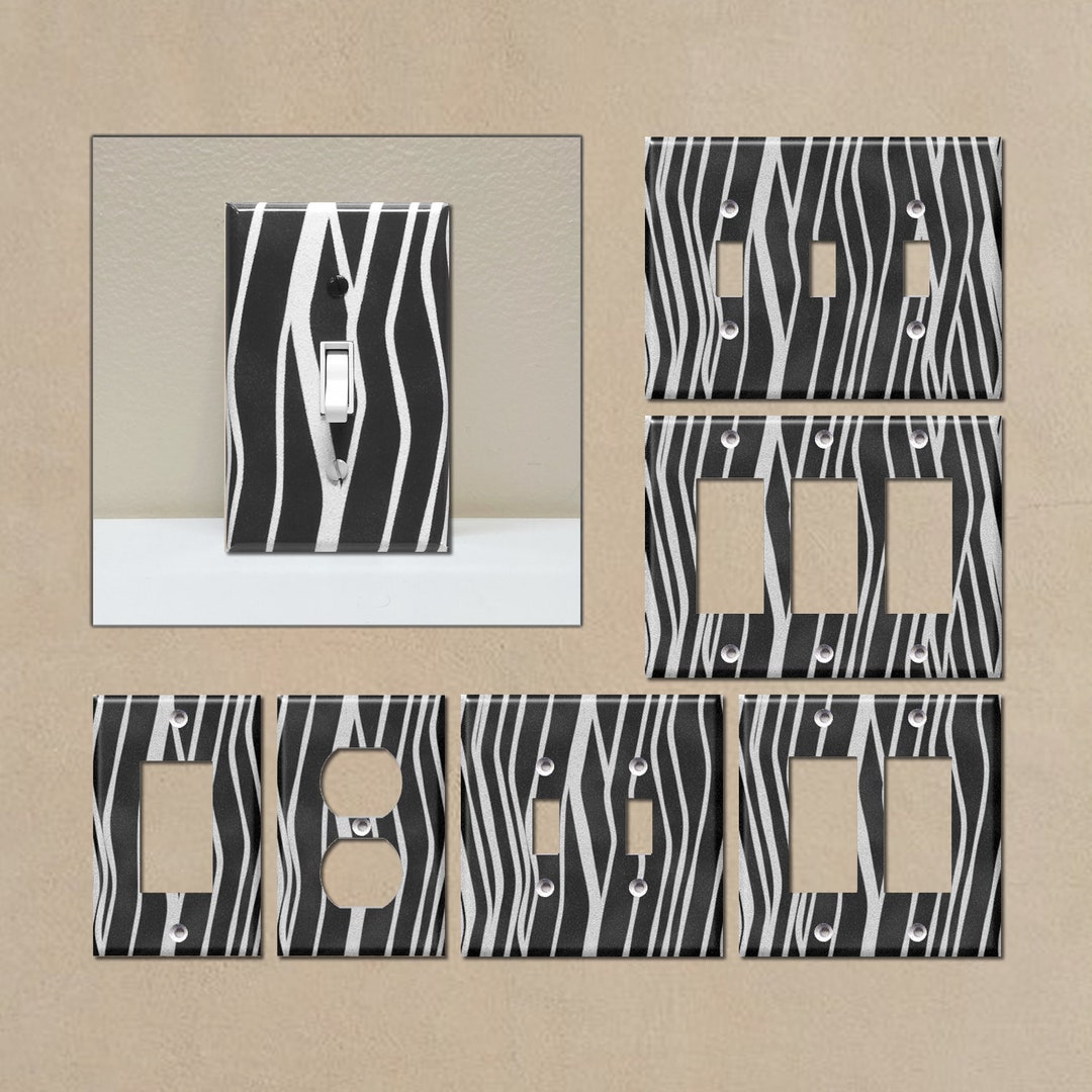 Zebra Pattern Light Switch Covers, Wall Plate Covers, Light Switch ...
