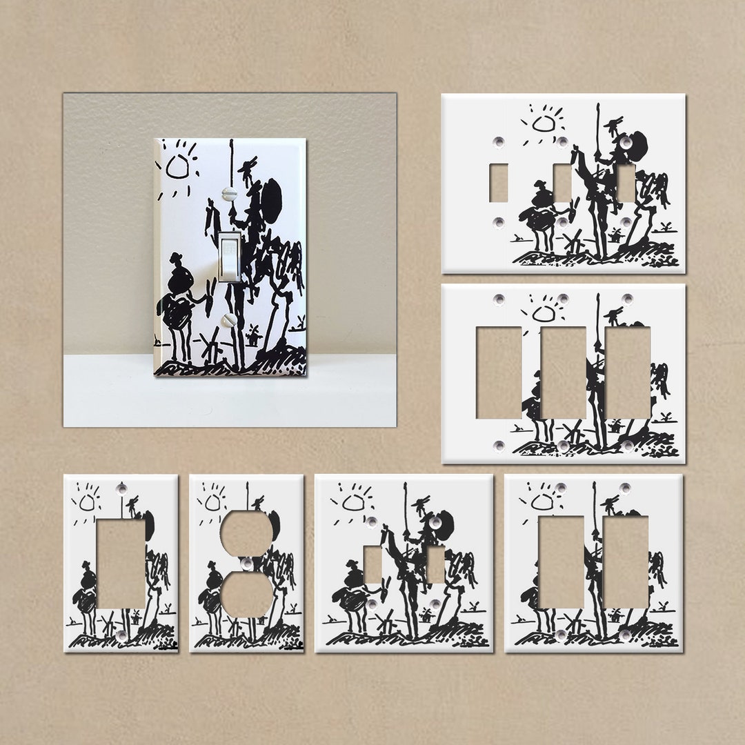 Don Quixote picasso Light Switch Covers, Wall Plate Covers, Light ...
