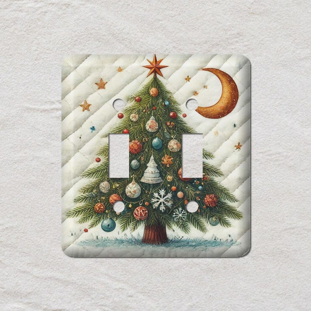 Christmas Tree Light Switch Cover, Oversized Wall Plate, Outlet Cover ...