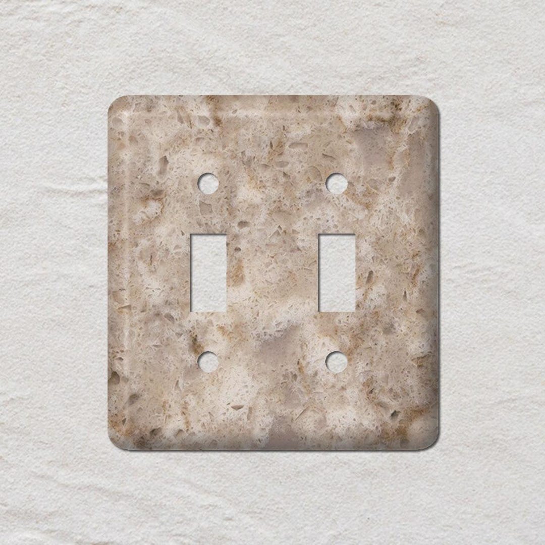 Faux Quartz Pattern Metal Light Switch Cover, Oversized Wall Plates, UL ...