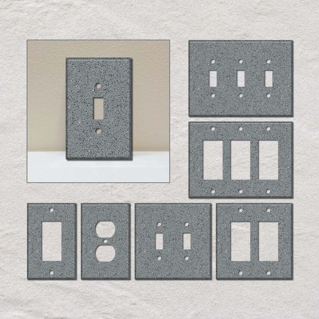 Faux Quartz Pattern 7 UV Printed Light Switch Covers, Wall Plate Covers ...