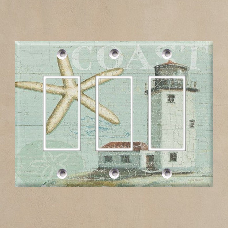 Lighthouse and Starfish Light Switch Plate Covers Home Decor - Etsy