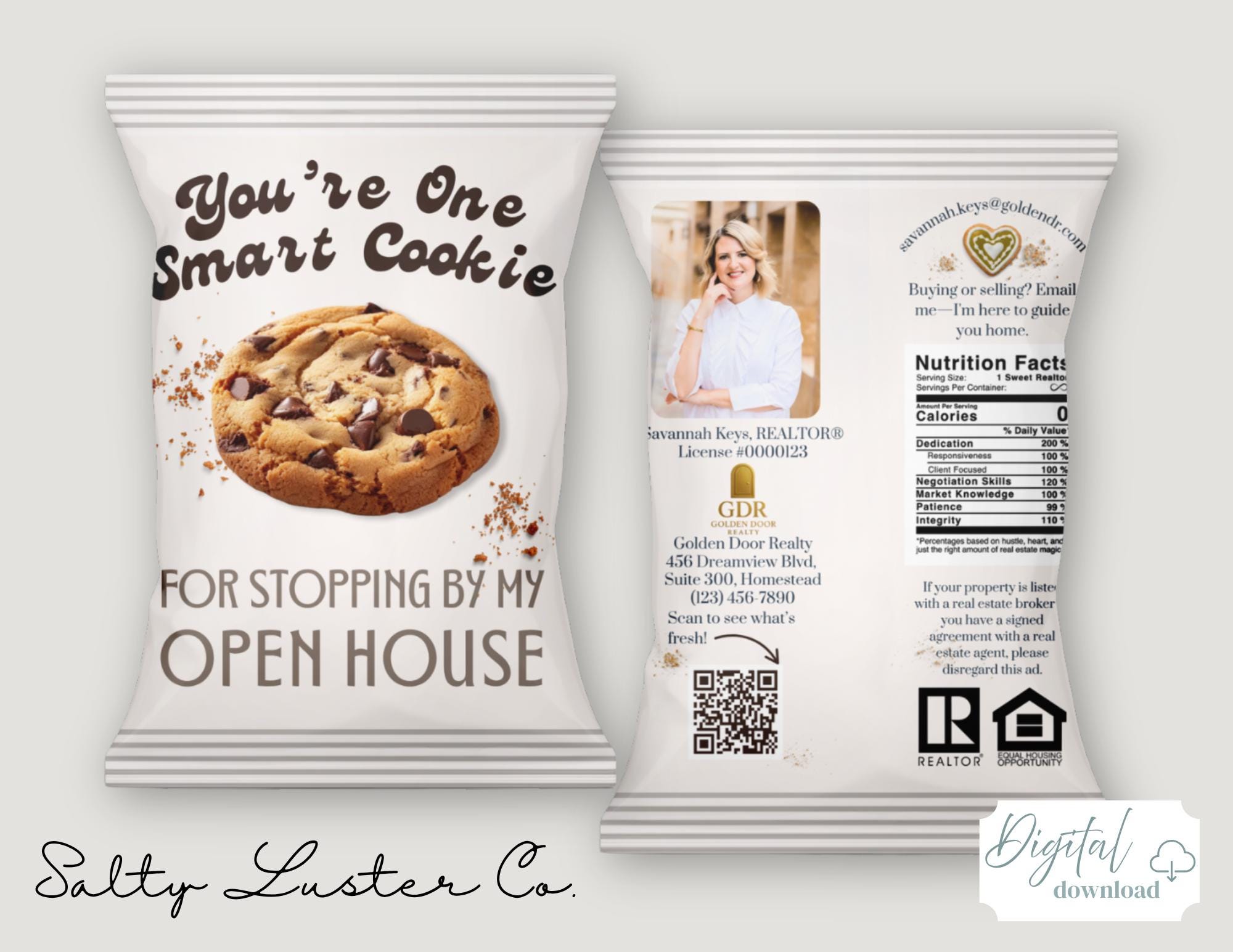 Custom Realtor Open House Chip Bags | Personalized Favor Bag Printable ...