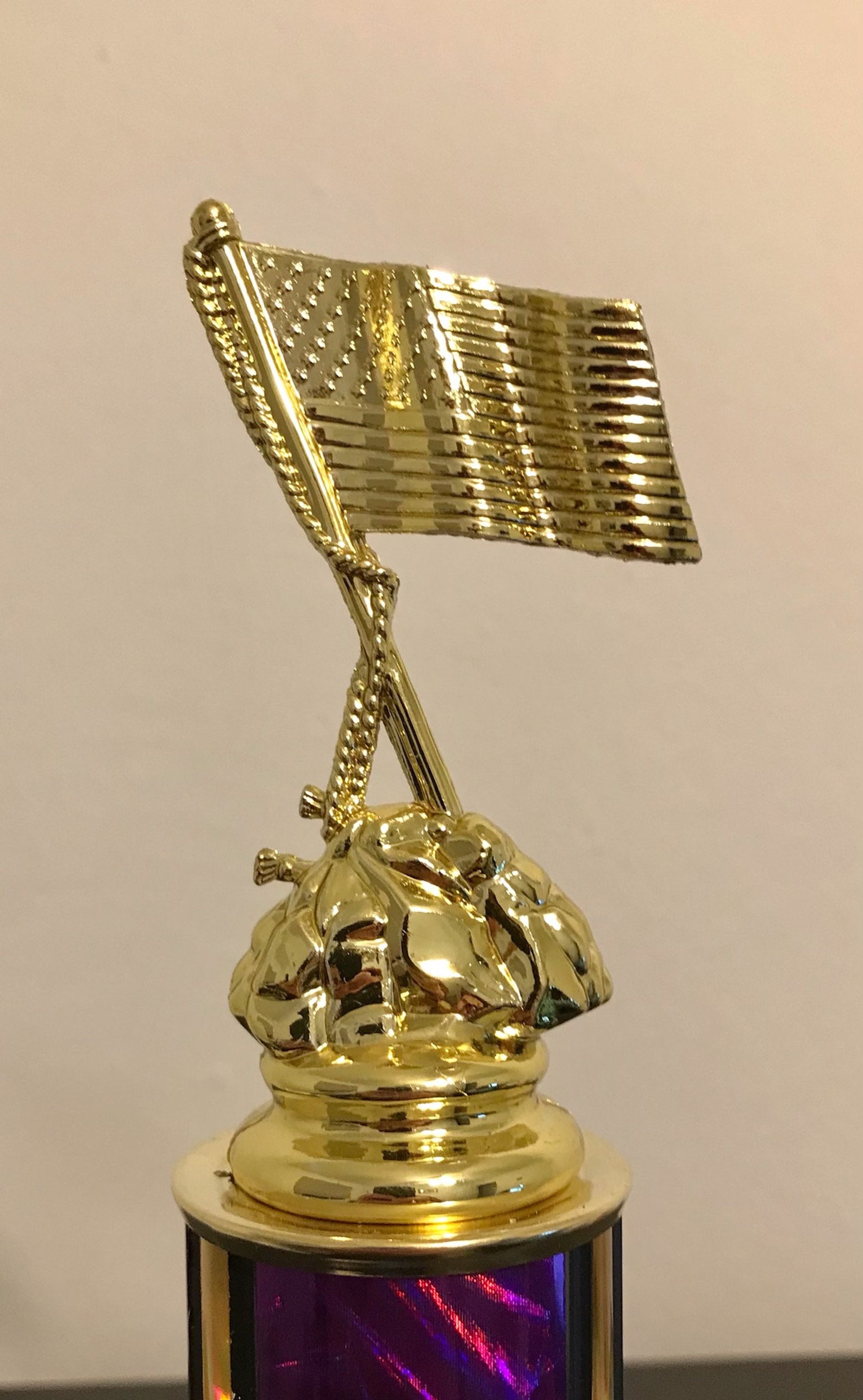 9.25" American Flag Trophy Personalized Free - Etsy