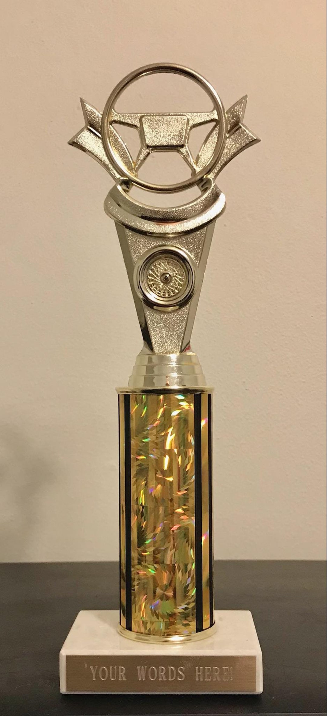 11" Steering Wheel Trophy Personalized Free - Etsy