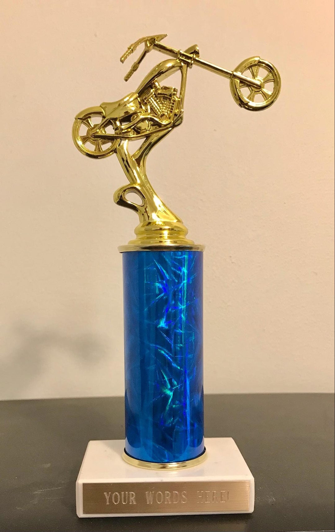9.75" Chopper Motorcycle Trophy Personalized Free - Etsy