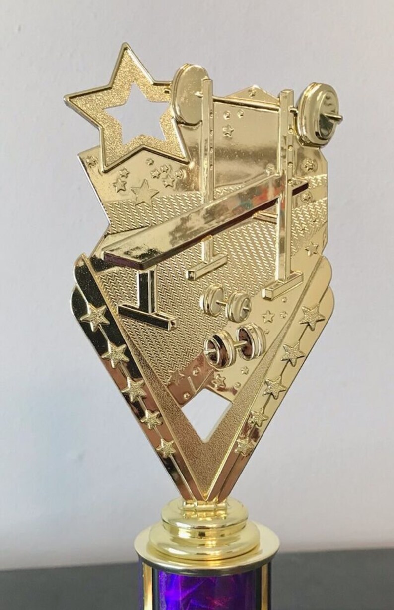 10.5 Weightlifting Trophy Personalized Free - Etsy
